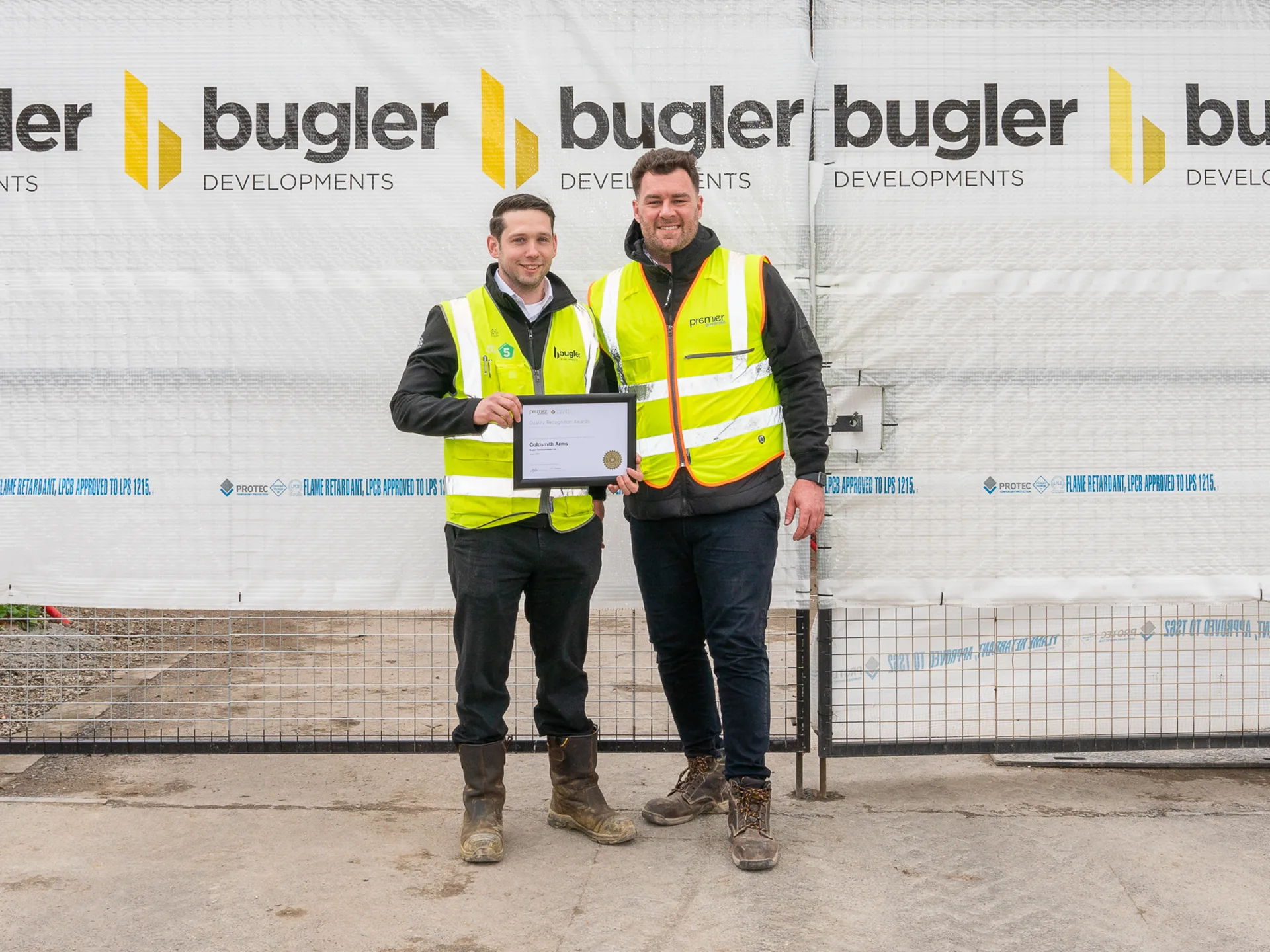 Goldsmiths Arms team receives Premier Guarantee Award