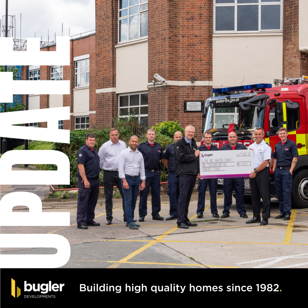 Fire Fighters Charity receives donation from Bugler Developments